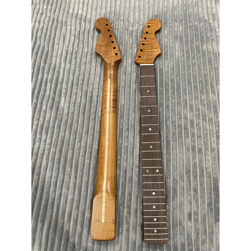 Vintage 22 Stainless Frets Roasted Flame Maple Neck ST Guitar Neck ...