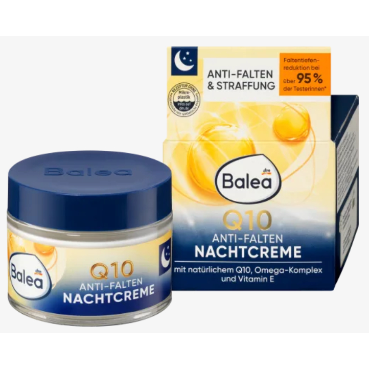 Balea Q10 Anti-Falten Nachtcreme, 50 ml ครีมบำรุงผิวกลางคืน สำหรับอายุ ...