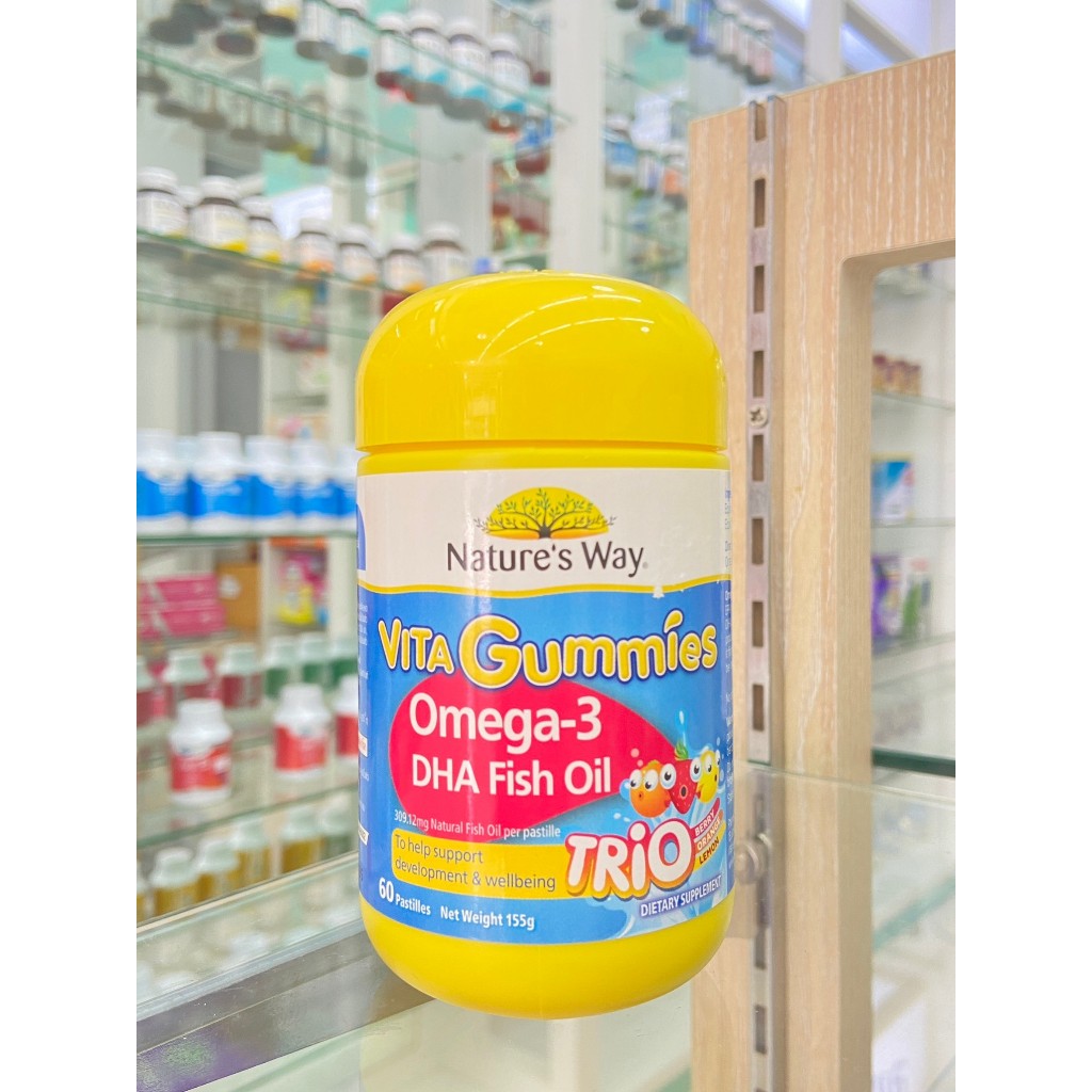Nature's Way Kids Smart Vita Gummies Omega 3 DHA Fish Oil Trio 60 ...