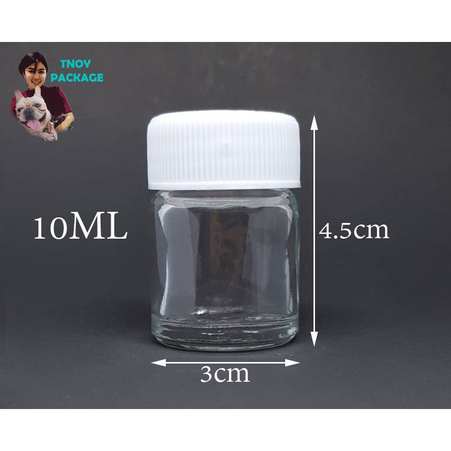 ขวด 10 มล. (50ใบ) ขวดแก้ว 10ml + ฝาพลาสติก ร้านTnoy Package บรรจุภัณฑ์ (ส่งสินค้าทุกวัน จ-อ-พ-พฤ ...