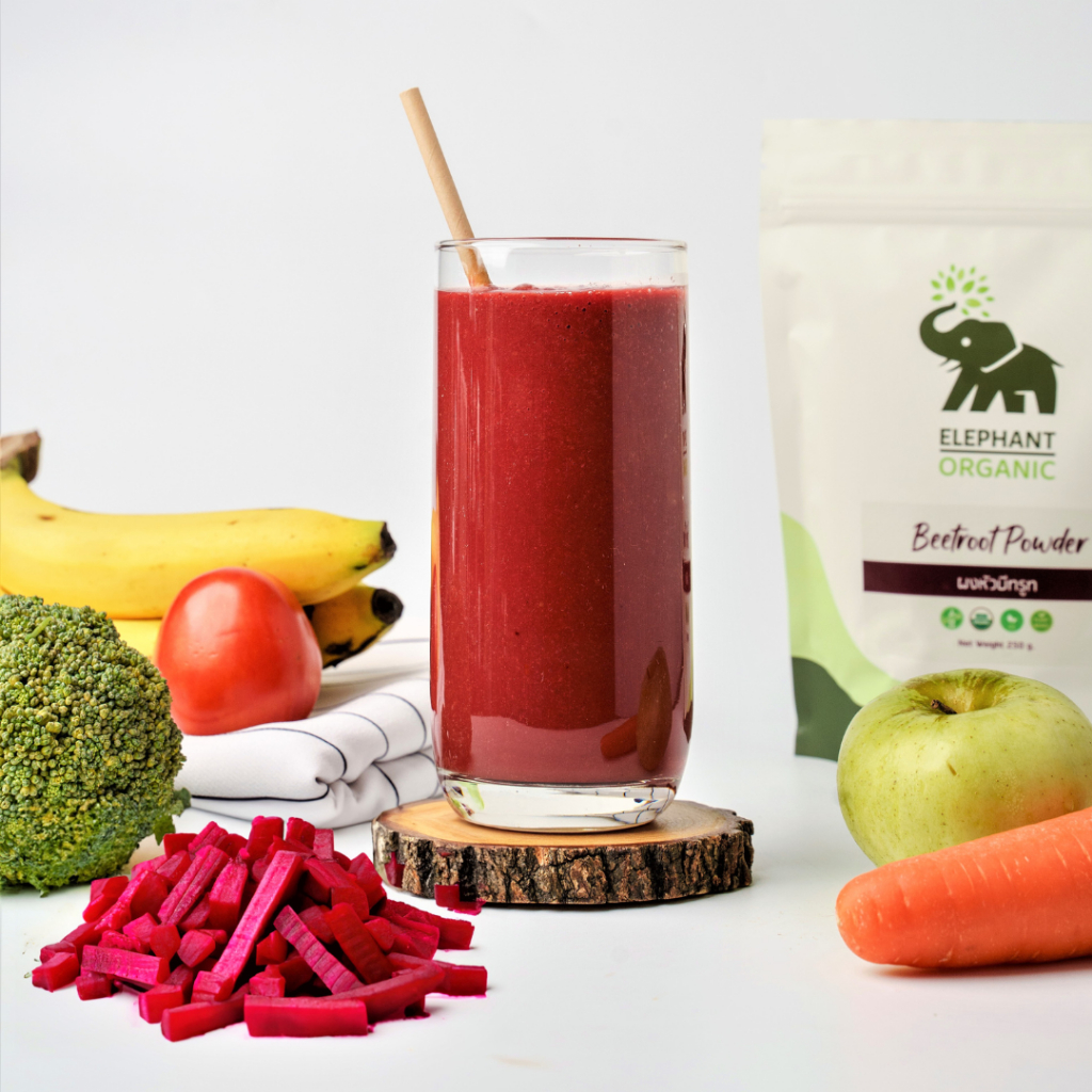 ผงบีทรูทแท้ 100% ไม่ผสมน้ำตาล 250g Organic Beetroot Powder/Air Dried ...