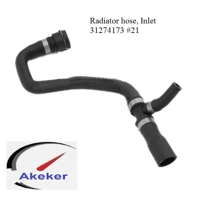 Cooling System Rubber Hose Radiator Hoses For VOLVO S60 1.6T T4 ...