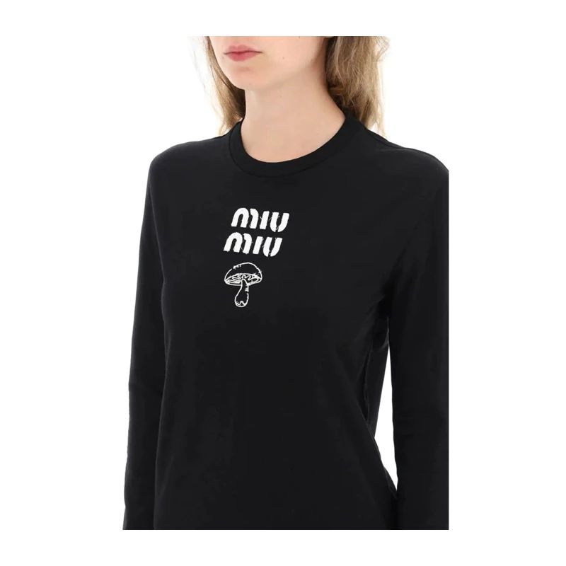 เสื้อยืดแขนยาวMiuMiu | Shopee Thailand