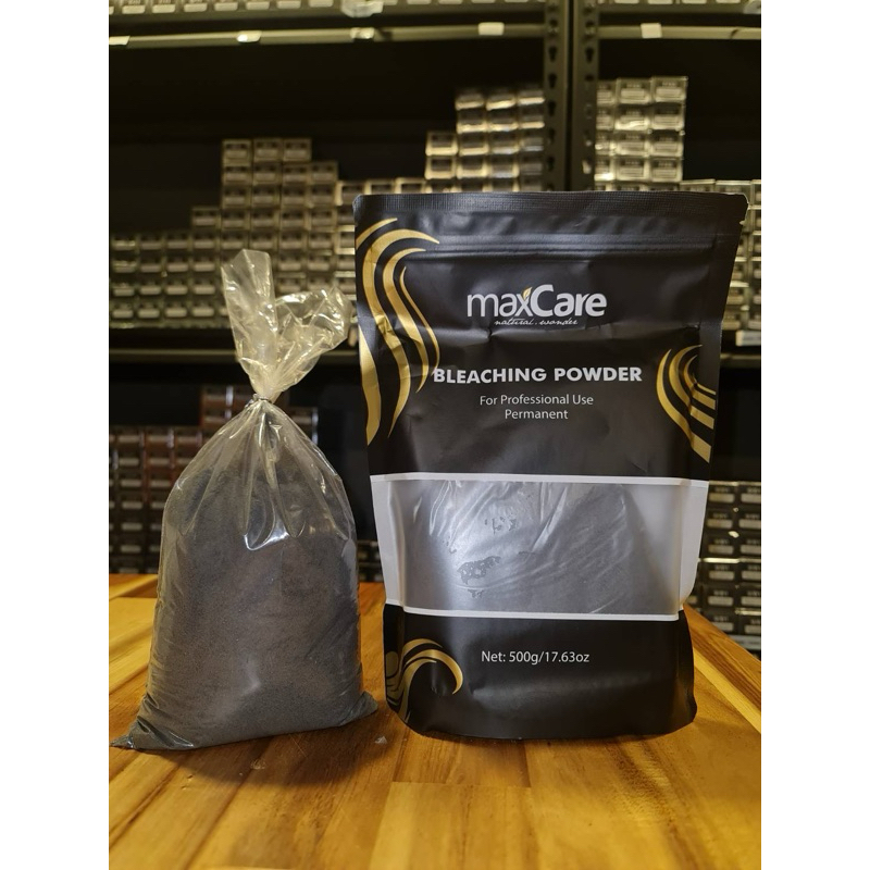 ผงฟอกสีผม เกรด A++ bleaching powder 500 กรัม MAXCARE มีสีดำและสีฟ้า ...
