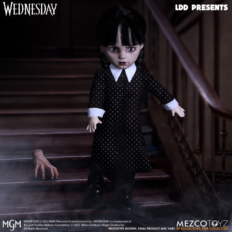 Mezco LDD Wednesday Addams Family Thing Figures Doll 25 cm | Shopee ...