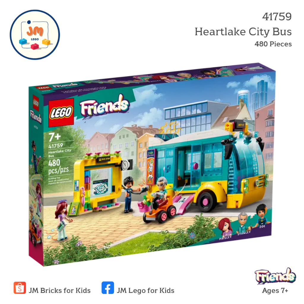 LEGO Friends 41759 Heartlake City Bus (480 Pieces) สำหรับเด็กอายุ 7 ปี ...