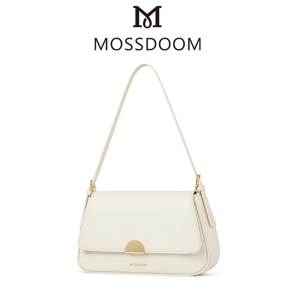 MOSSDOOMกระเป๋าทรงยาวคล้องไหล่สตรี กระเป๋าสไตล์มินิมอล มี4สี(แอปริคอท ...