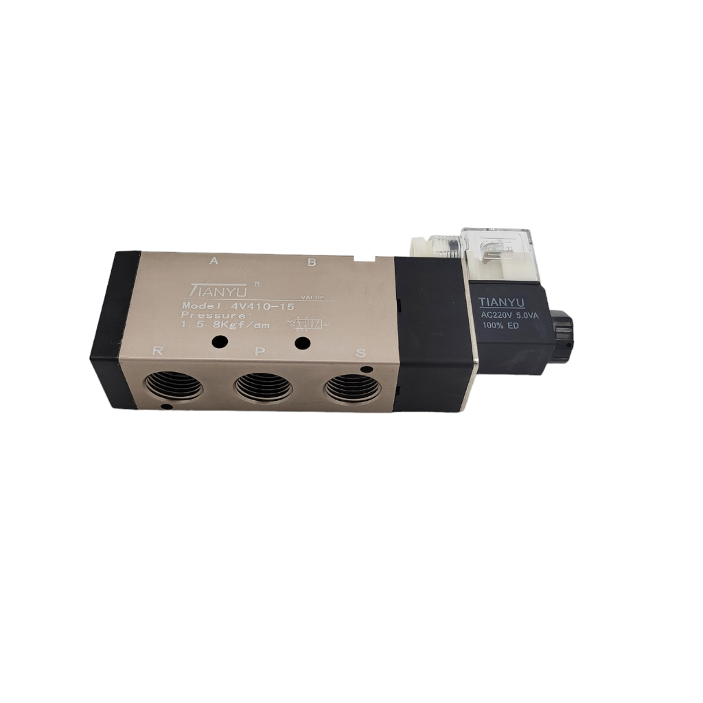 4V410-15 SOLENOID VALVE วาล์วไฟฟ้าลม โซลินอยด์วาร์วลม 4หุน (1/2 ...