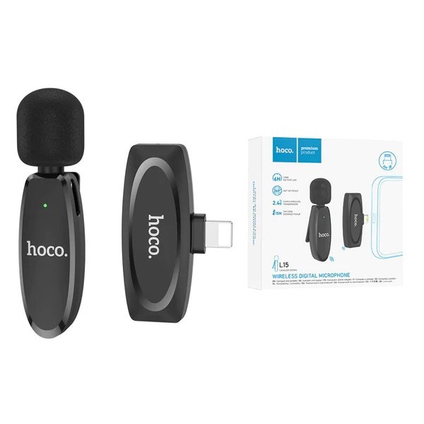 HOCO L15 WIRELESS LAVALIER MICROPHONE ไมโครโฟนไร้สาย แบบพกพาใช้สําหรับ ...