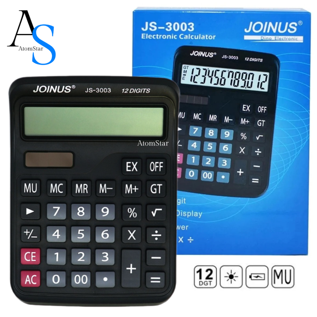 Electronic Calculator เครื่องคิดเลข JOINUS รุ่น JS-3003 เครื่องคำนวณ จอ ...