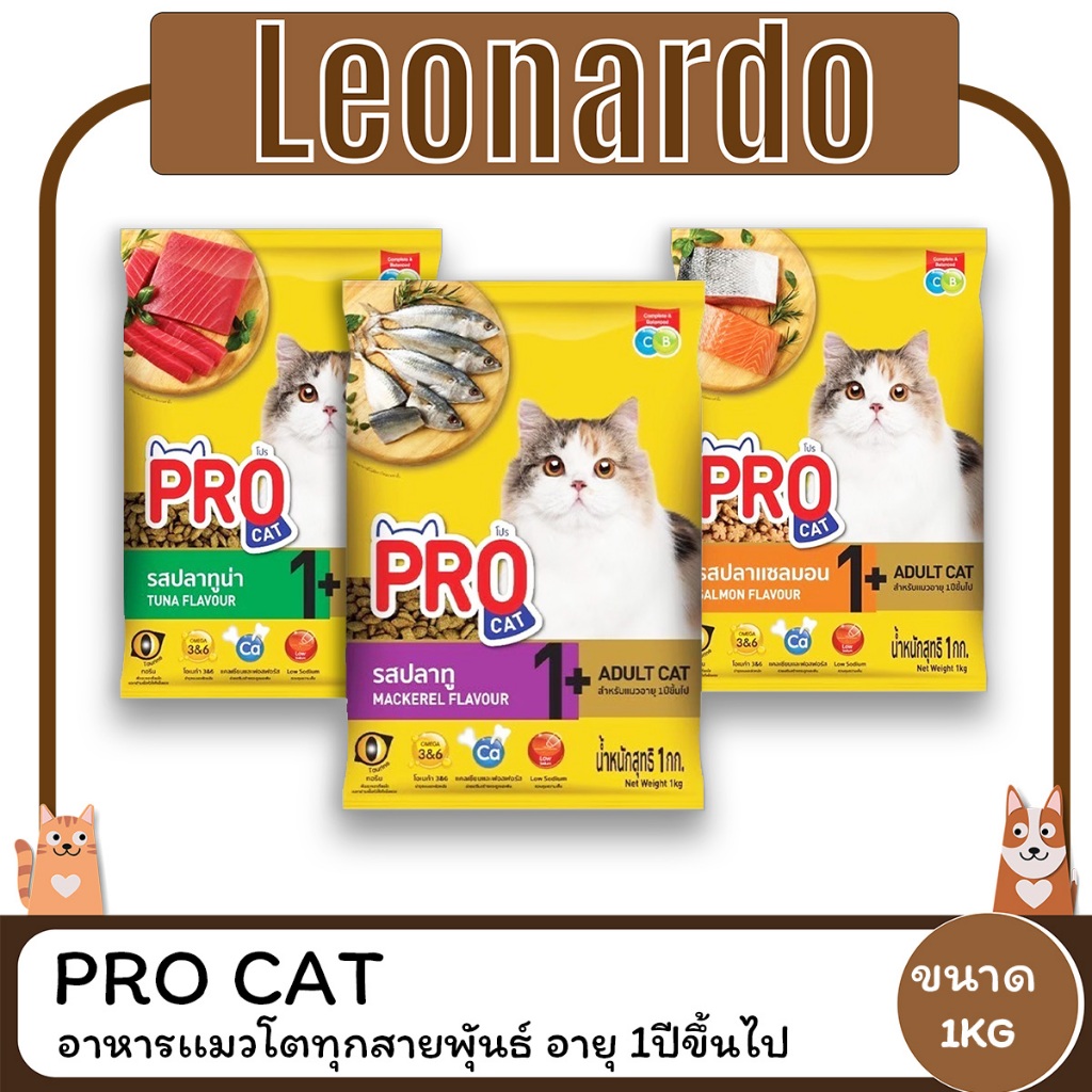 (3ซองราคาพิเศษ) Pro cat โปรแคท อาหารแมว ชนิดเม็ด ขนาด 1KG | Shopee Thailand