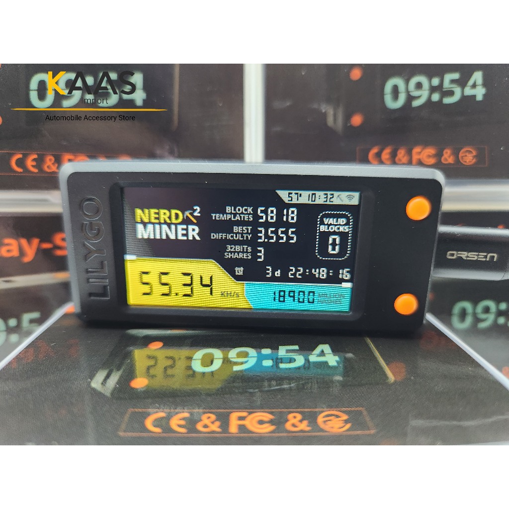 Nerd Miner V2 T-Display-S3 (Mini Bitcoin Miner) BTCLottery เครื่องขุดบิทคอยน์ขนาดเล็ก กินไฟน้อย ...