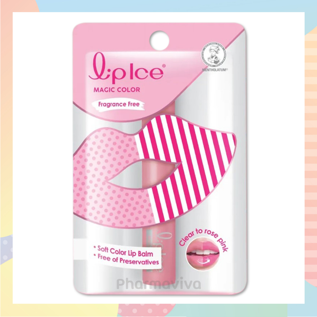 ลิปบาล์ม Mentholatum LipIce Magic Color 2 g (3 สูตร) Rose Pink ...