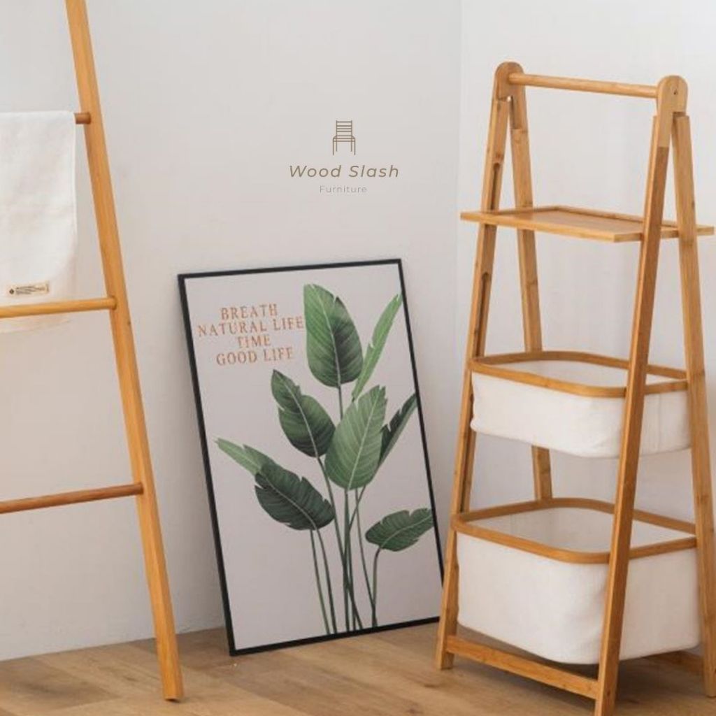 Wood Slash ชั้นวางของอเนกประสงค์รุ่น Peony (ぼ たん) ขนาด 45x32x108 cm ...