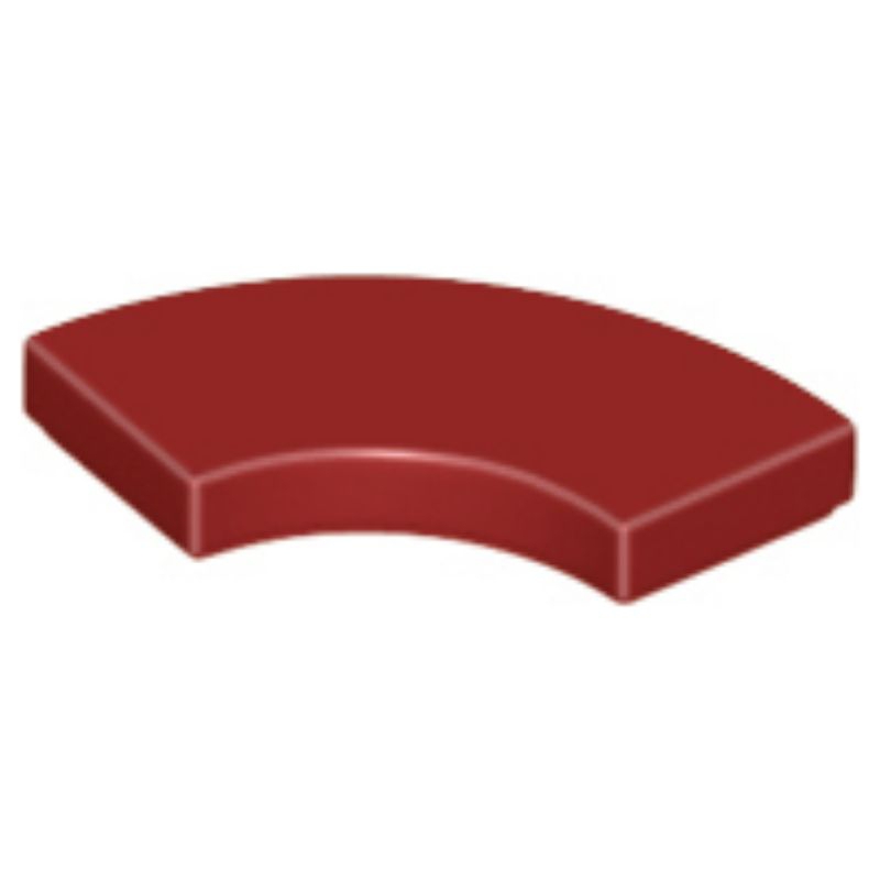 Lego Part - Tile, Round Corner 2 x 2 Macaroni รหัส 27925 color Dark red ...