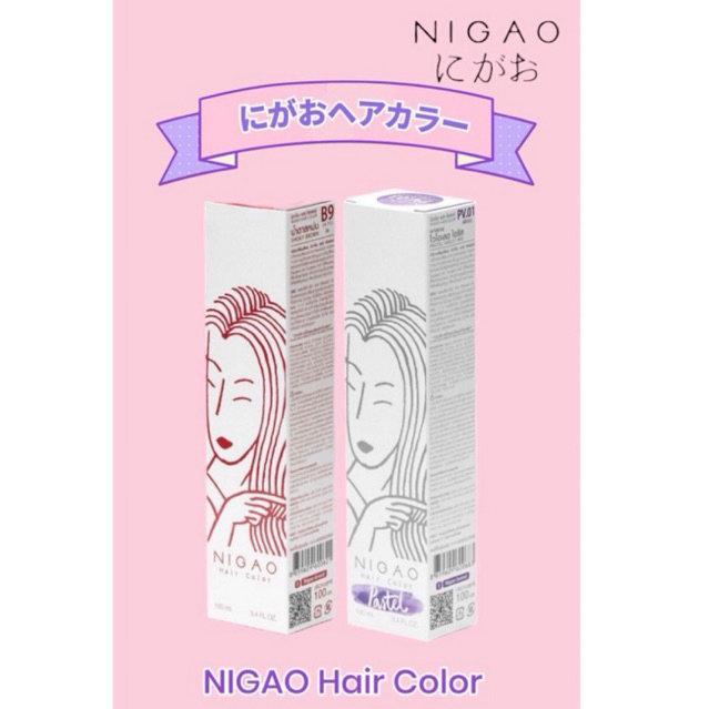 Nigao Hair Color 100ml + Developer 150ml สีนิกาโอะ แฮร์ คัลเลอร์ ...