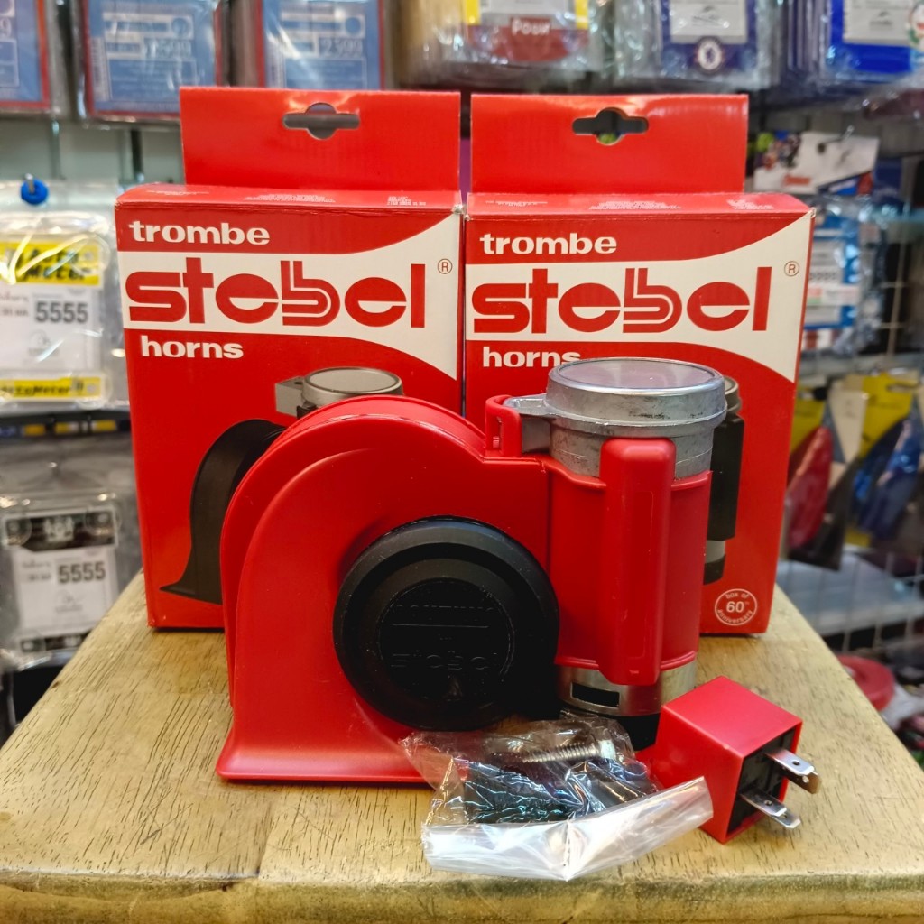 Stebel แตรลมไฟฟ้า แตรหอยโข่งไฟฟ้า 2 ปาก TROMBE STEBEL HORNS เสียงดัง 12V ของแท้ | Shopee Thailand