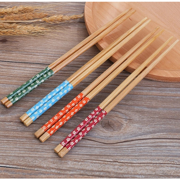 🥢ตะเกียบไม้ธรรมชาติ สไตล์ญี่ปุ่น 24cm ไม้ไผ่คุณภาพดี 🥢 | Shopee Thailand