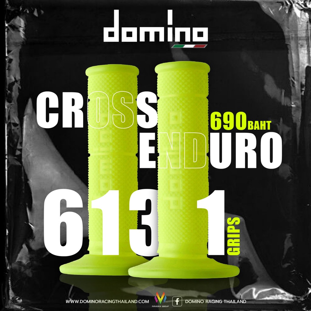 Domino Racing ปลอกแฮนด์ รุ่น 6131 OFFROAD สายวิบาก สีเขียวนีออนโดดเด่น ...