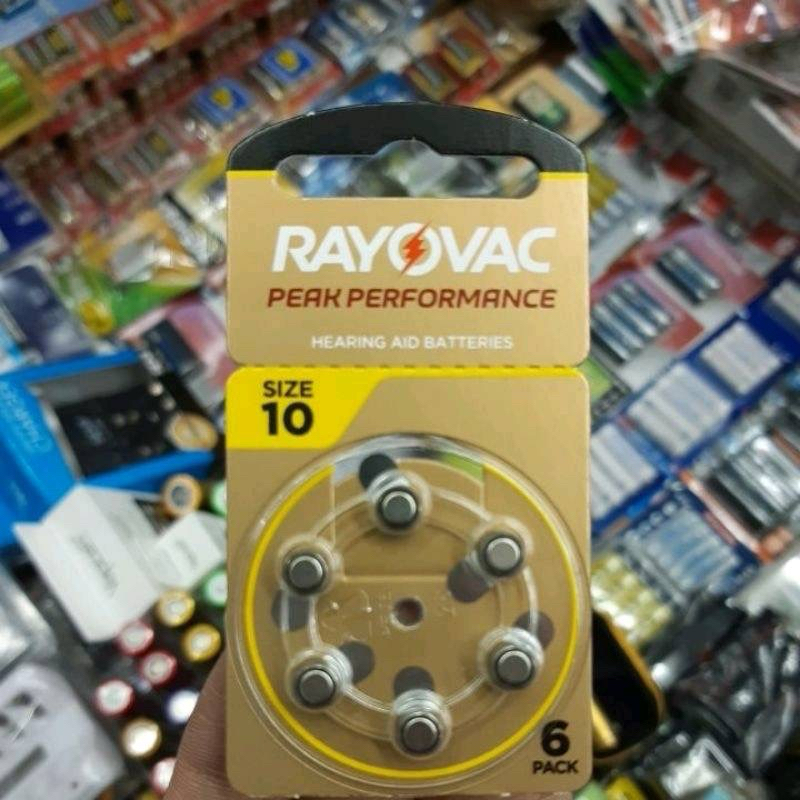 ถ่านเครื่องช่วยฟัง Rayovac Peak 10, A10, PR70 แพค6ก้อน 1.45V ของใหม่ ของแท้ Made in Germany ...