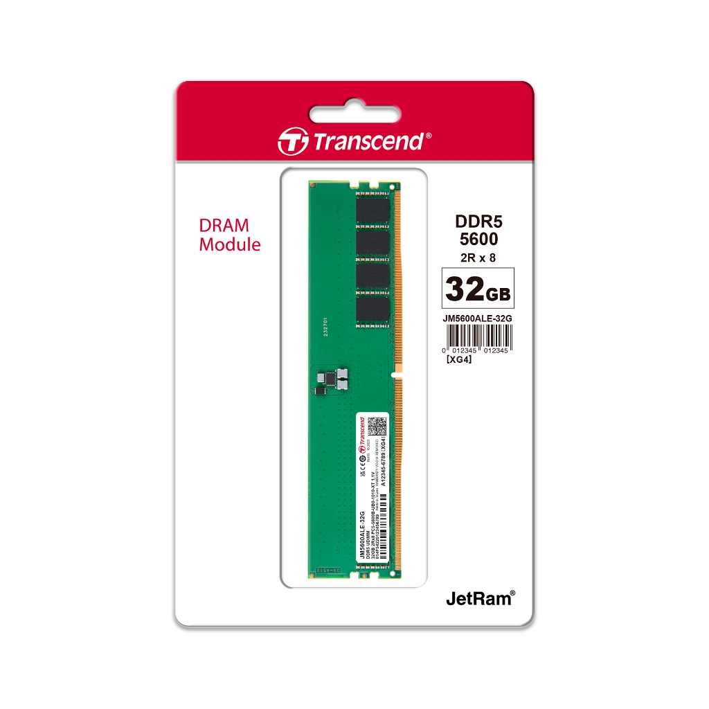 Transcend RAM-Memory DDR5-5600 Long-DIMM 32GB รับประกันตลอดอายุการใช้ ...
