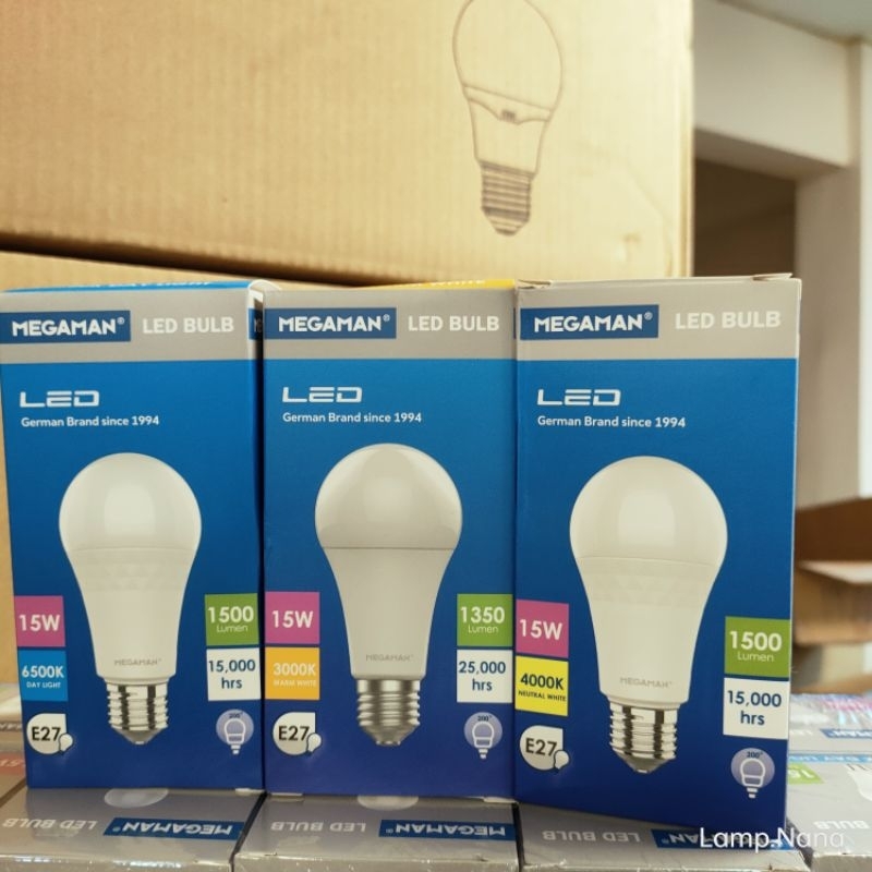 Led Bulb A60 15w มีหลายแสงให้เลือก DL , WW, CW E27 Megaman ราคาประหยัด ...