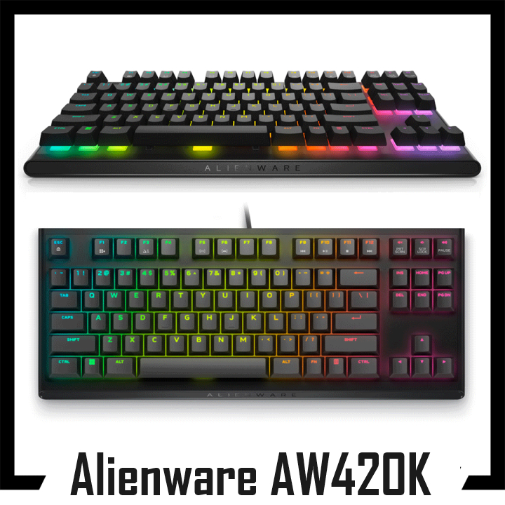 New Alienware Low-Profile RGB Gaming Keyboard AW420K Light, Alienfx Per ...