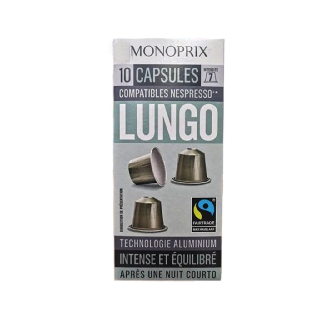 Monoprix Lungo Coffee 10 Capsules Espresso Caps กาแฟแคปซูล Monoprix ...