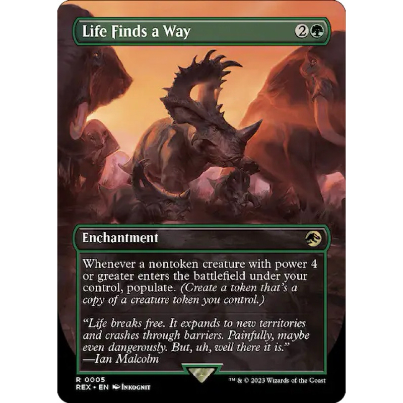 MTG (REX) Life Finds a Way (Universes Beyond: Jurassic World Collection ...