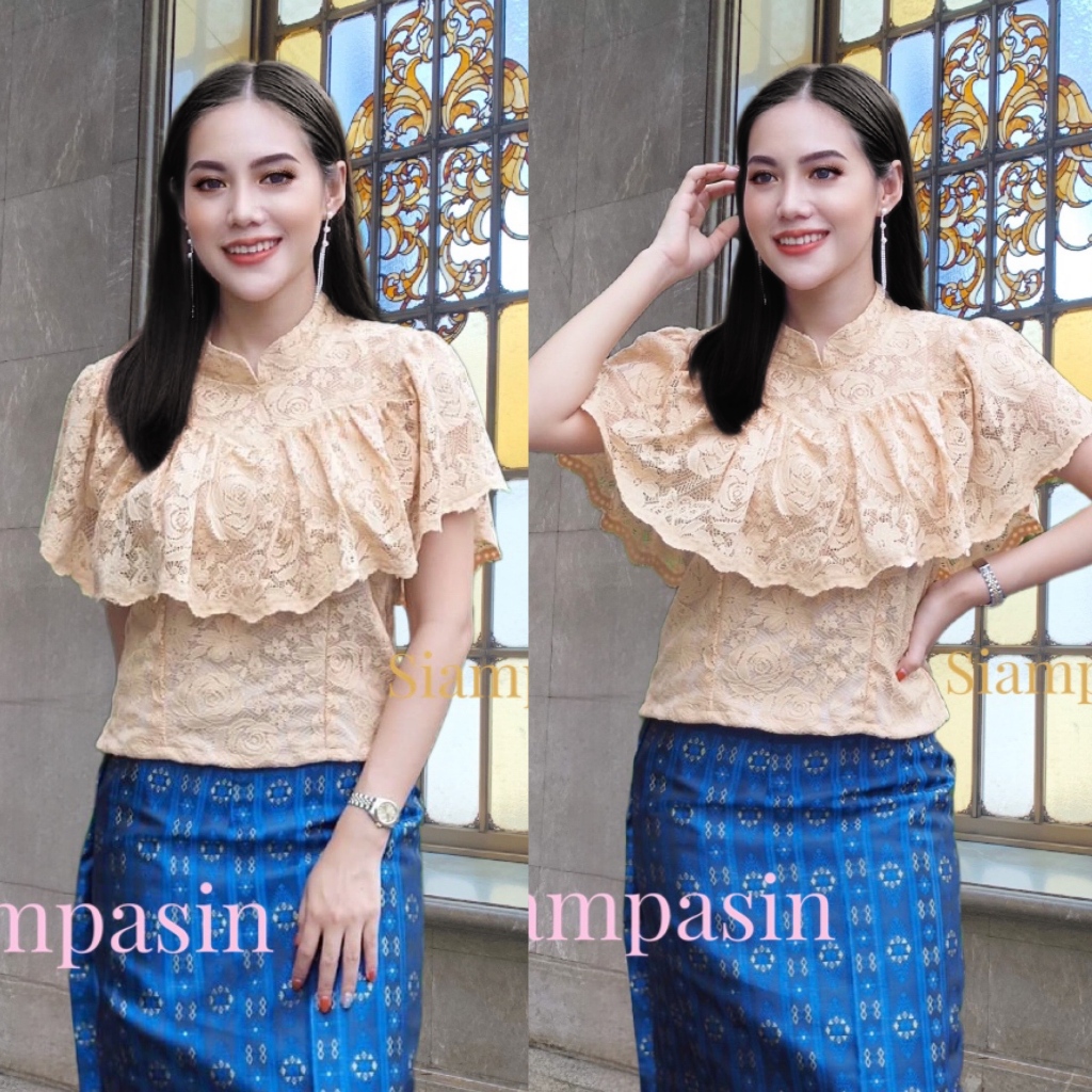 PTT♦️ เสื้อลูกไม้ ซิปหลัง มีไซส์ใหญ่ อก 32-36, 34-38, 38-40, 40-42 4XL ...