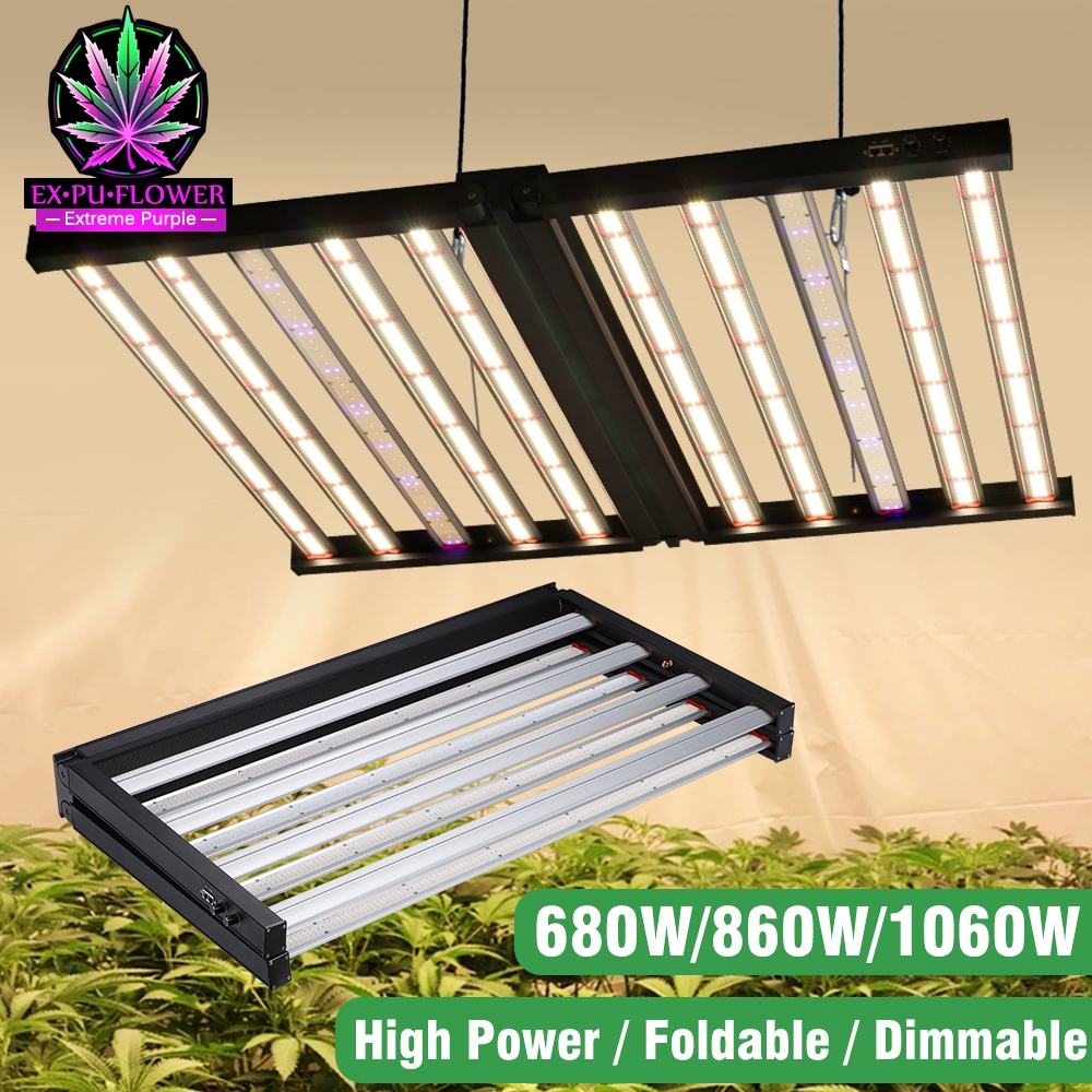 SAMSUNG LM281B/OSRAM ไฟปลุกต้นไม้ 700W/860W/1060W Full Spectrum Grow Light หรี่แสงได้ พับได้ ...