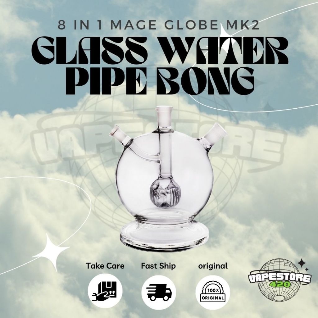 Clear MK2 Flat Earth Edition 8 in 1 Globe Bong บ้องแก้ว บ้องลูกโลกแบบมี ...