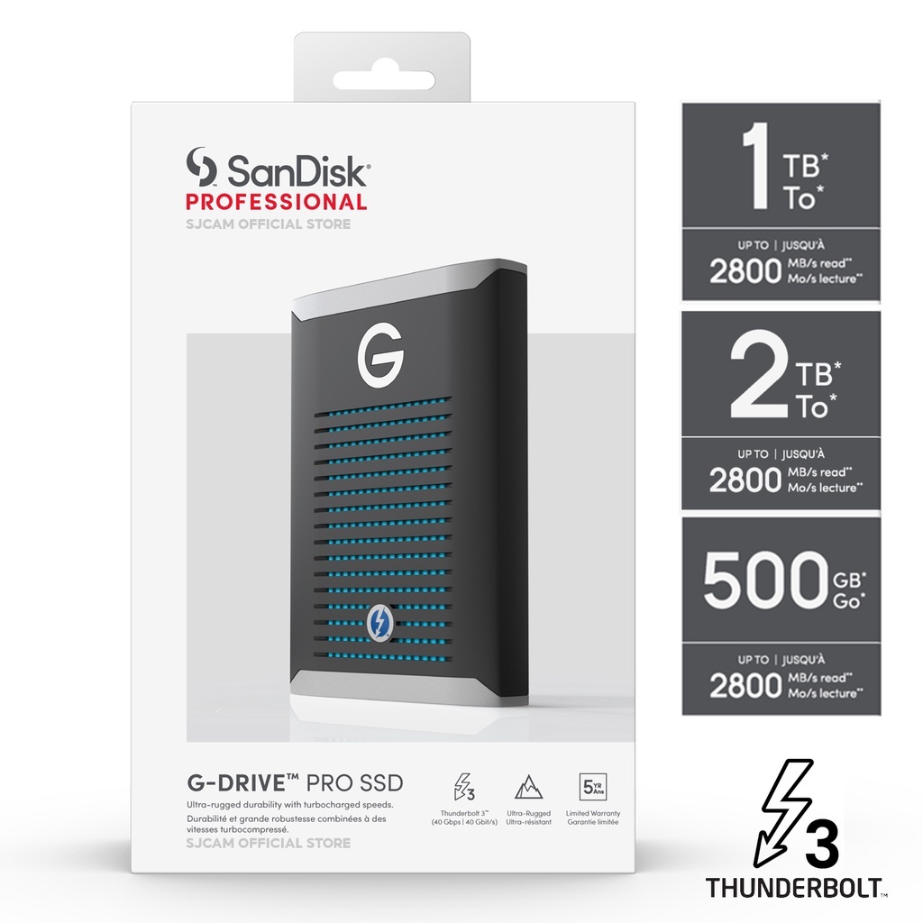 SanDisk Professional G-DRIVE PRO SSD 500GB, 2TB External Thunderbolt3 ...