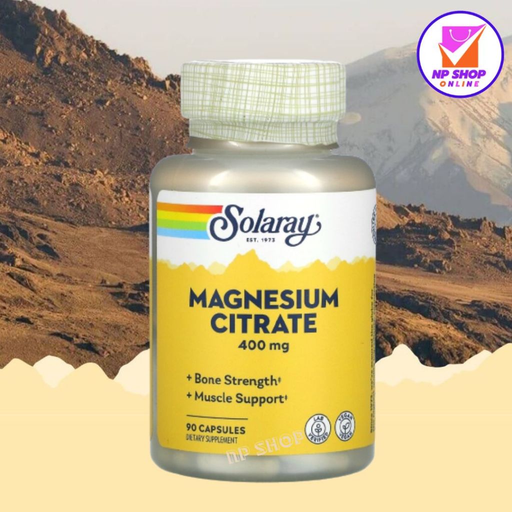 Solaray, Magnesium Citrate, 400 mg, 90 Capsules (133 mg per Capsule)ช ...