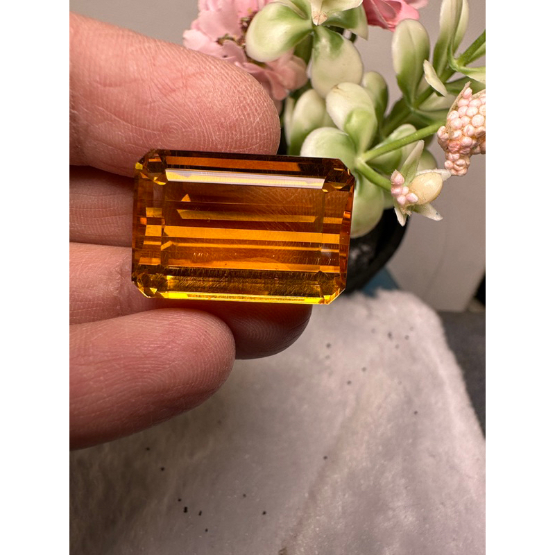 Citrine Quartz Lab Grown Rectangle 15x22mm- 30cts | Shopee Thailand