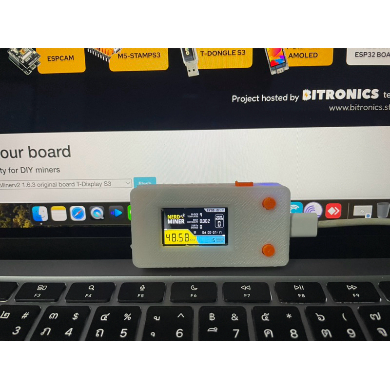 Nerd Miner Lottery Miner Bitcoin เครื่องขุดเหรียญ บิตคอย หน้าจอ 1 14 นิ้ว Shopee Thailand