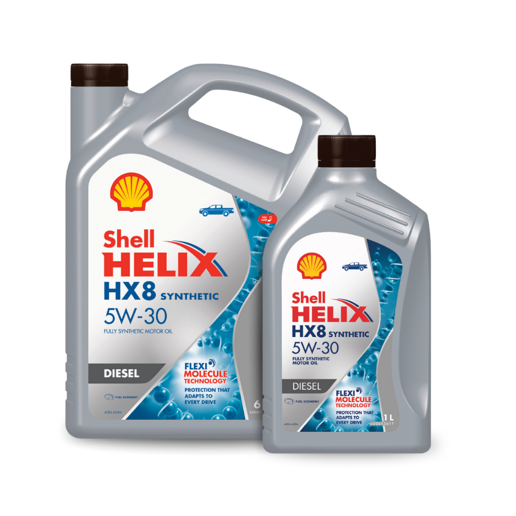 SHELL น้ำมันเครื่องดีเซล สังเคราะห์แท้ Helix HX8 5W-30 (6/7/8 ลิตร ...