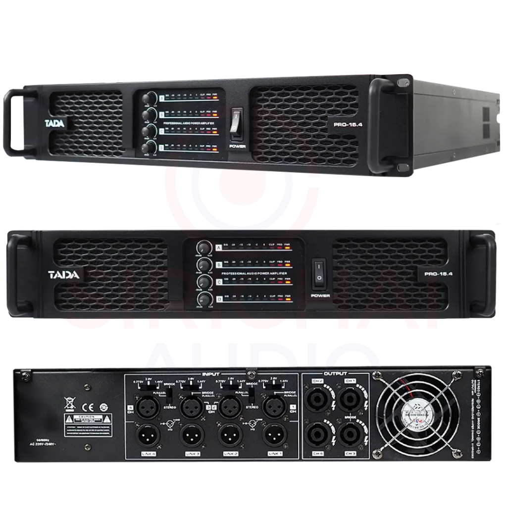 เพาเวอร์แอมป์4แชลแนลTADA รุ่น PRO 15.4 (POWERAMP 1500watt*4ch ...