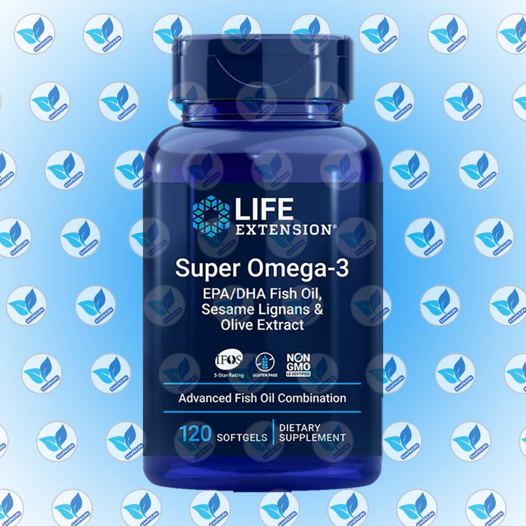 Life Extension Super Omega-3 EPA/DHA Fish Oil, Sesame Lignans & Olive Extract / 60 , 120 ...