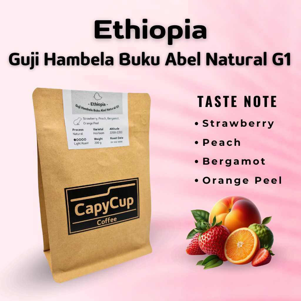 เมล็ดกาแฟ Ethiopia Guji Hambela Buku Abel Natural G1 - CapyCup Coffee | Shopee Thailand