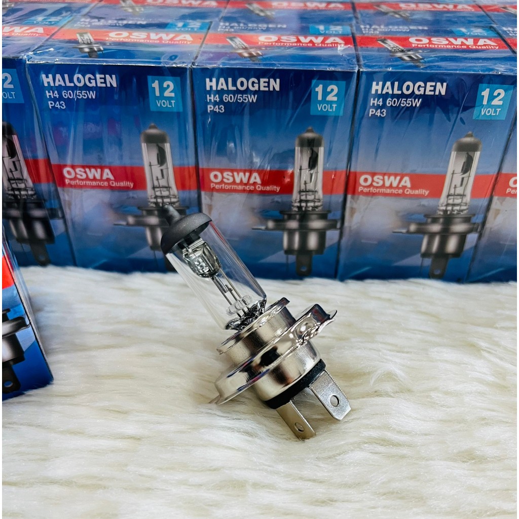 หลอดไฟหน้า ไส้ไฟหน้า H4 12V OSWA มี 2 ขนาด 55/60W กับ 90/100W | Shopee ...