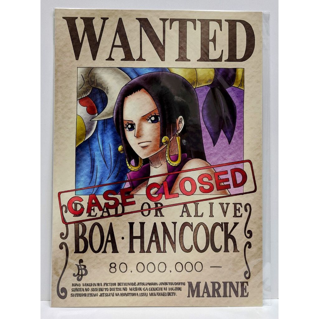 ONE PIECE WANTED POSTER BOA HANCOCK OFFICIAL MUGIWARA STORE BRAND NEW ...