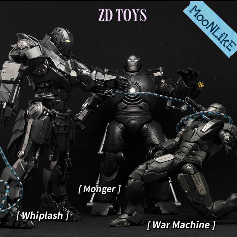 ZD TOYS Marvel Iron Man Whiplash Mark II Monger War Machine 1/10 Action ...