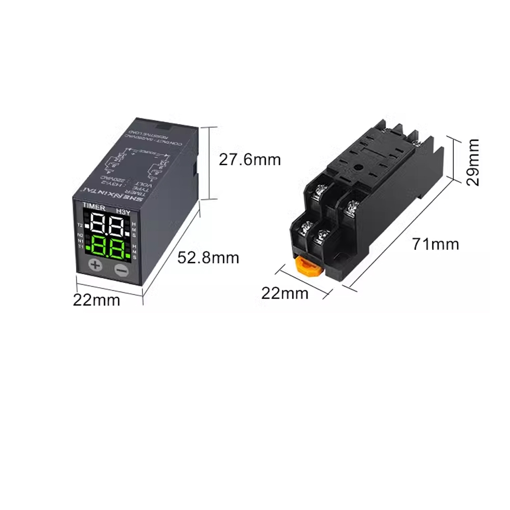 Digital Delay Timer Relay / Loop Timer ดีเลย์ ลูป ไทเมอร์ รีเลย์ ปรับเวลาได้ 220V 24V 12V ...