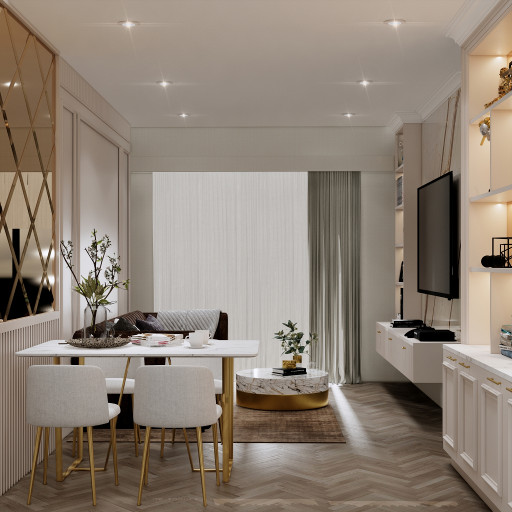 แบบห้องนั่เล่น พร้อมก่อสร้าง สำหรับตกแต่งภายใน LV003 ( 19 ตารางเมตร ) | Shopee Thailand