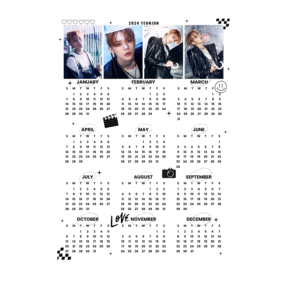 TXT - ปฏิทิน 2567 calendar 2024 kpop ทีบายที TOMORROW X TOGETHER ...
