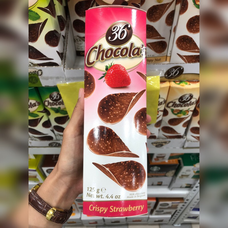 36 chocola’s crispy ช็อคโกแลตอัดแผ่นรสต่างๆ ปริมาณ 125 กรัม | Shopee ...