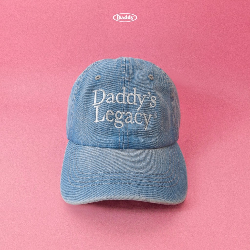 DADDY | Daddy's Legacy Caps หมวกแก๊ปสีฟ้า ปักลาย Daddy's legacy สุดน่ารัก | Shopee Thailand