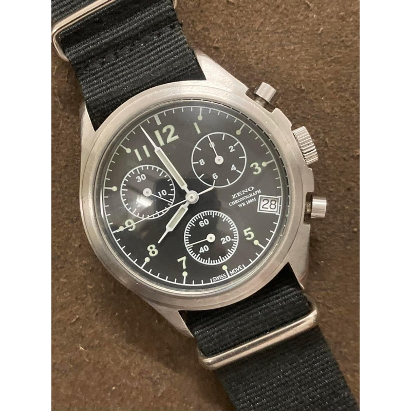 นาฬิกานักบินทหารจับเวลาตัวเฉียงแบรนดัง Vintage Military Pilot Zeno ...