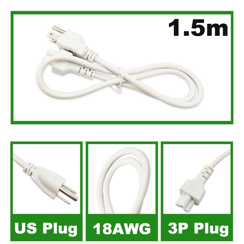 สายไฟ AC 3PIN สีขาว ยาว 1.5m ( US NEMA 5-15P to IEC C5 AC Power Cord ... สายไฟ AC 3PIN สีขาว ยาว 1.5m ( US NEMA 5-15P to IEC C5 AC Power Cord ...